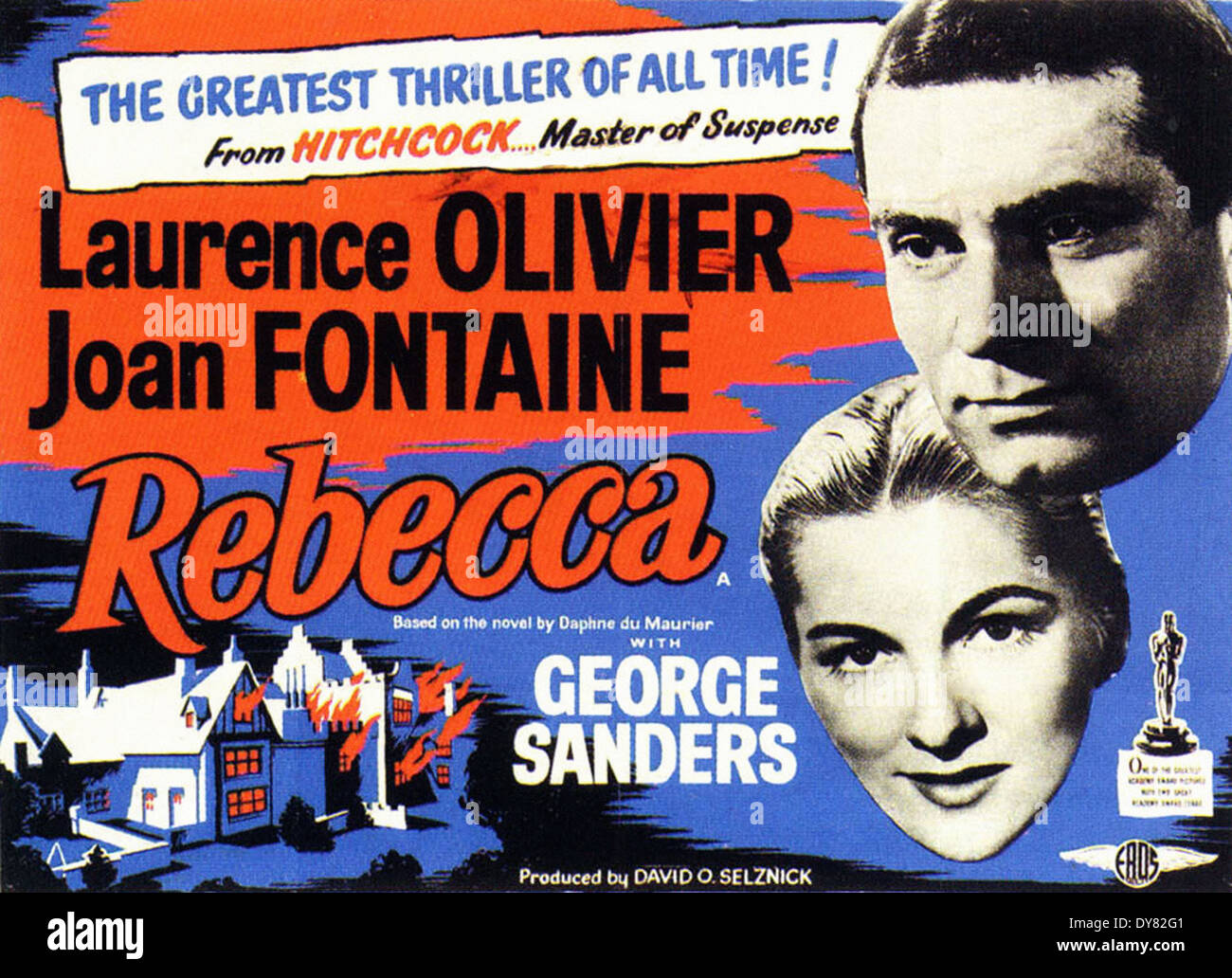Rebecca Movie Poster Directed By Alfred Hitchcock United Artists 1940