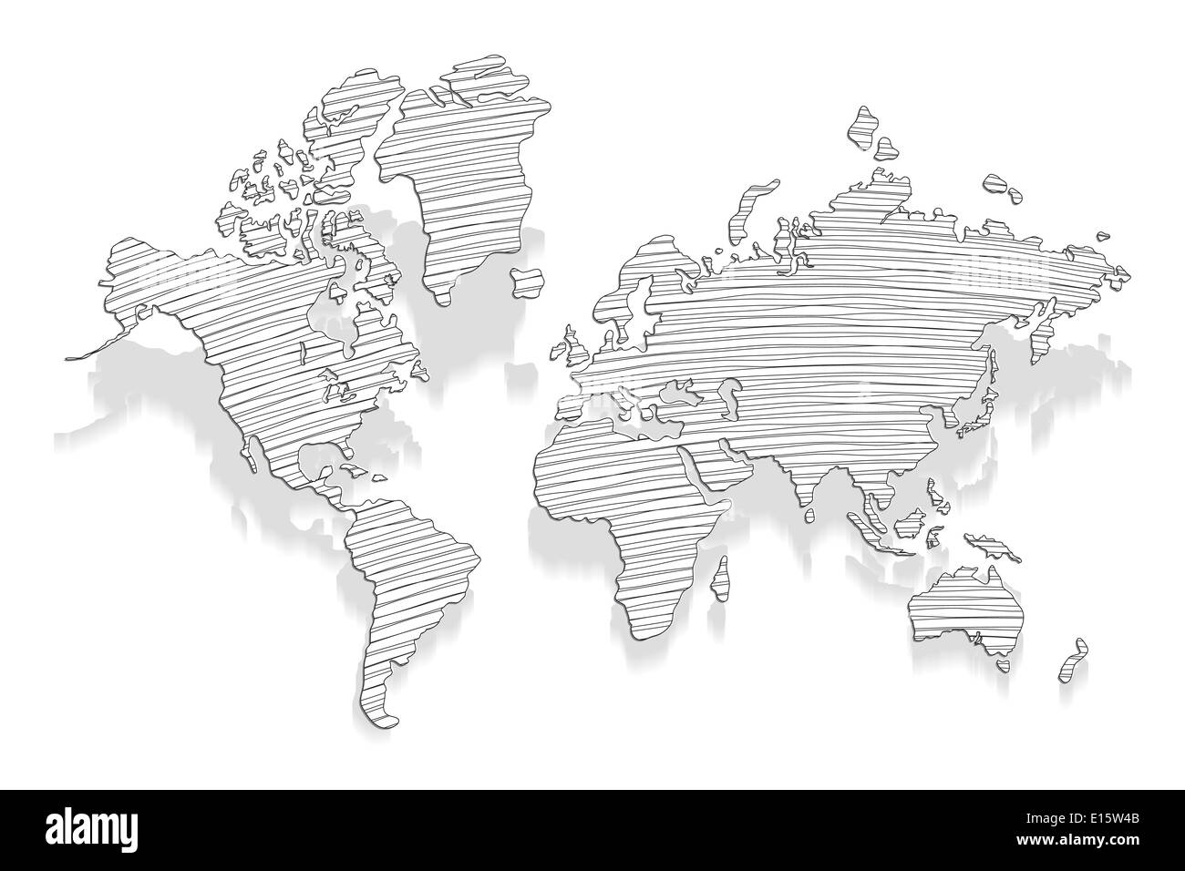 Mapa del mundo en blanco Imágenes recortadas de stock - Alamy