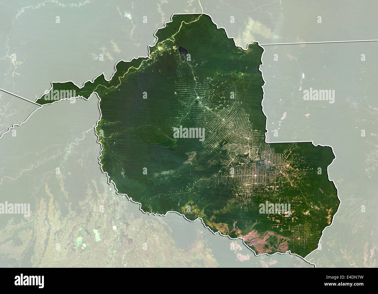 Mapa De Rondônia Via Satélite - BRAINCP