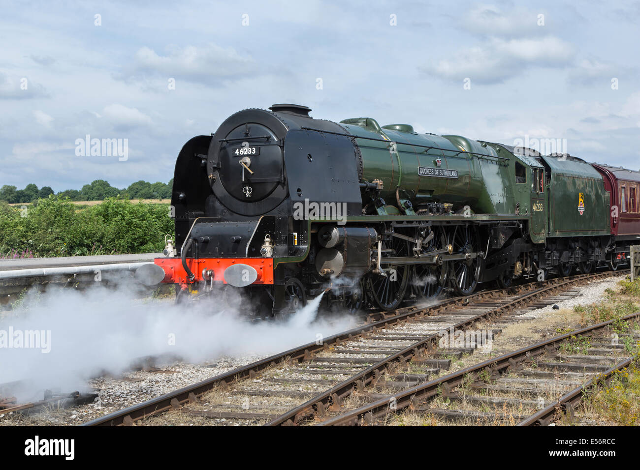 LMS Princess clase coronación 6233 'Duchess Sutherland' en Swanwick ...