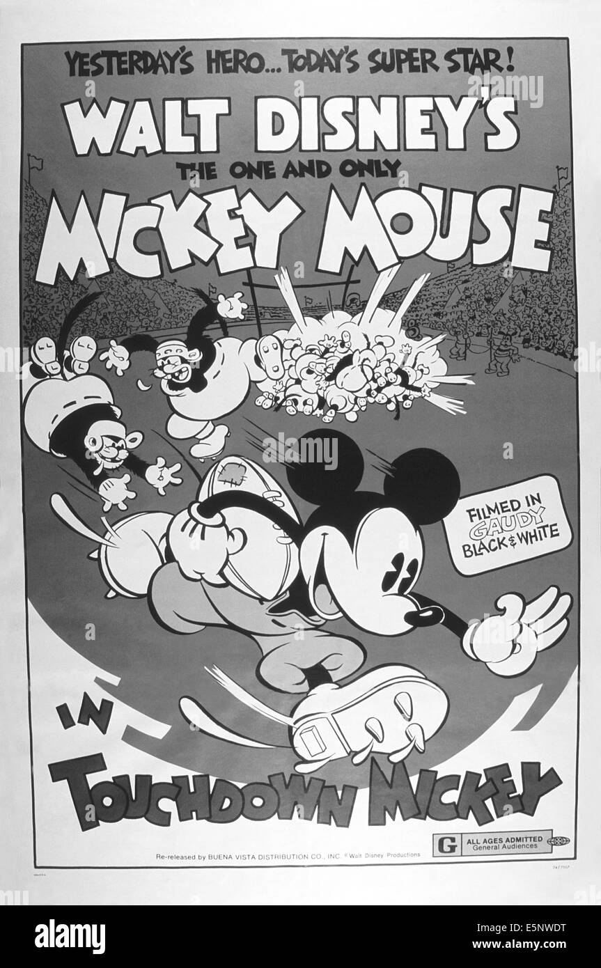 Touchdown Mickey Nosotros Póster Mickey Mouse 1932 Fotografía De