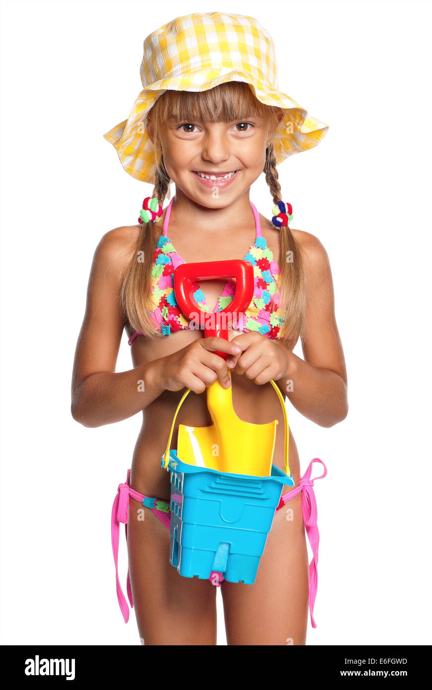 Niña En Traje De Baño Fotografía De Stock Alamy