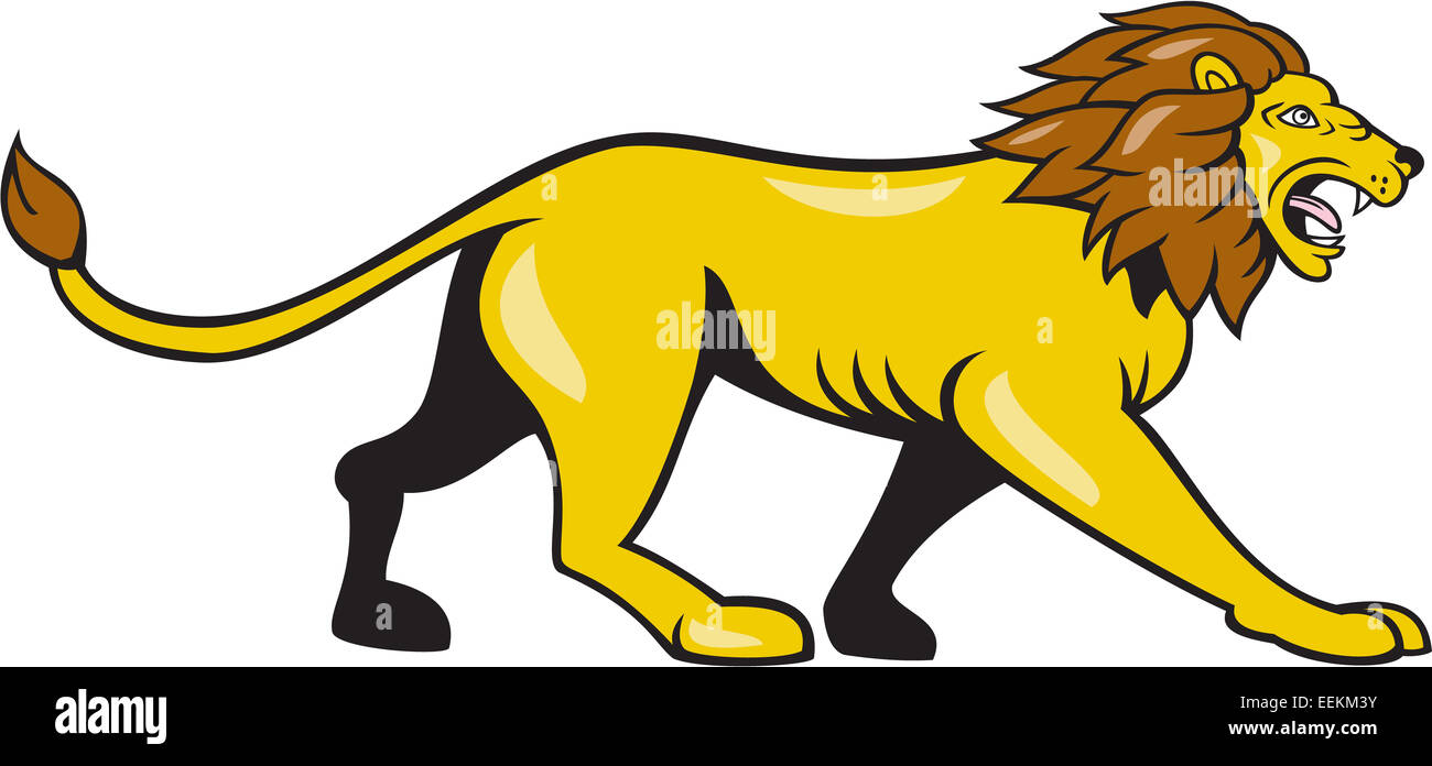 Leon Rugiendo Dibujo