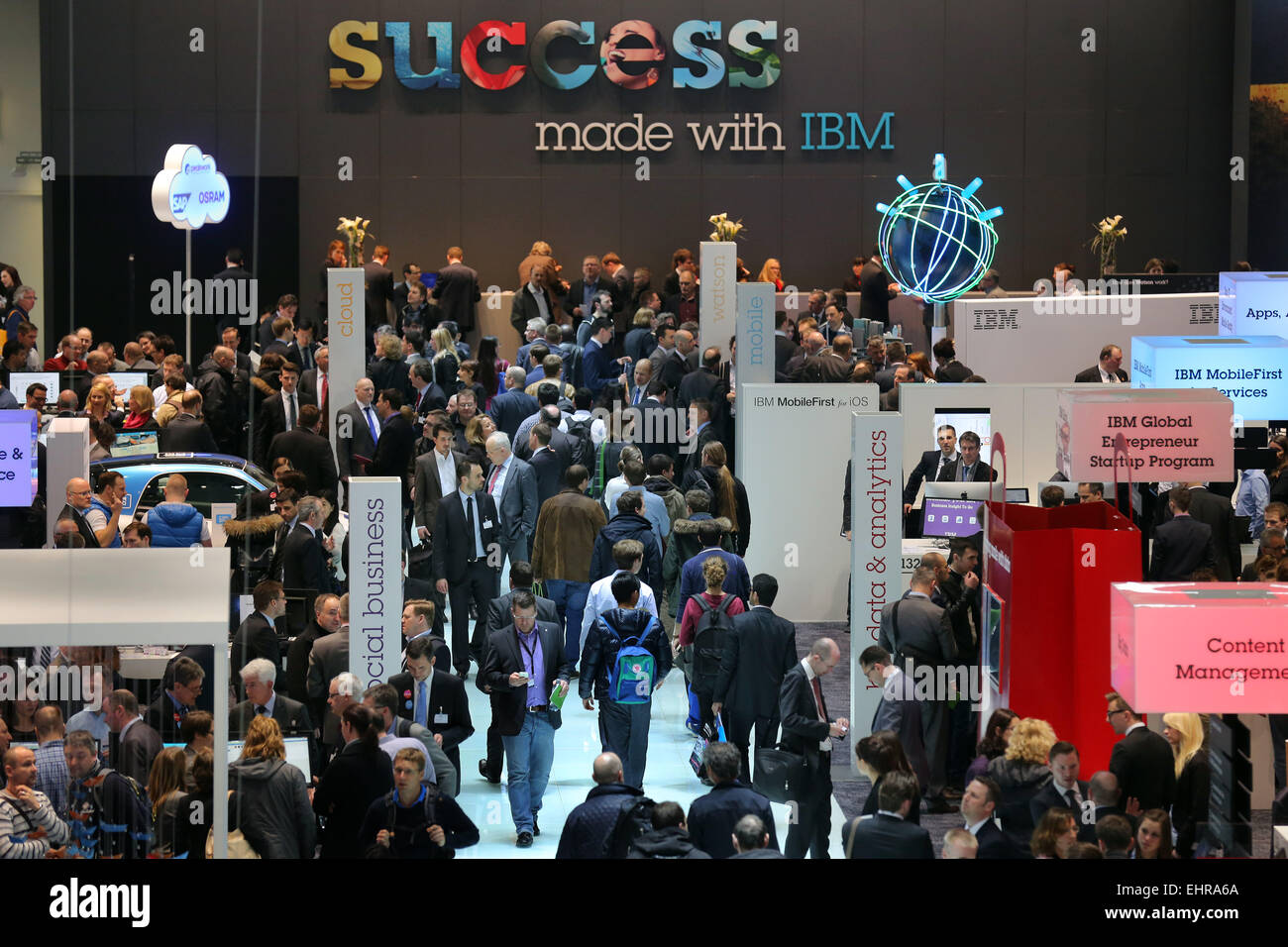 IBM stand en CeBIT 2015 del 16 al 20 de marzo de 2015 en Hannover ...