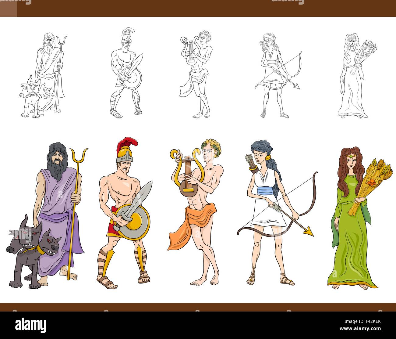 Diosa griega demeter dibujo Imágenes vectoriales de stock - Alamy