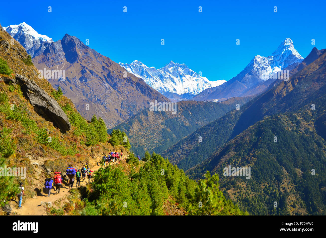 Paisaje De La Región De Khumbu En Nepal El Hogar De Los Sherpas Y