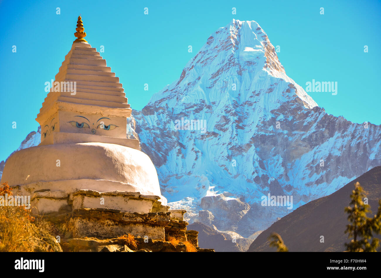 Paisaje De La Región De Khumbu En Nepal El Hogar De Los Sherpas Y