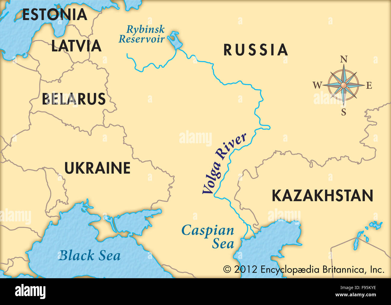 Localizacao Do Mapa Do Rio Volga