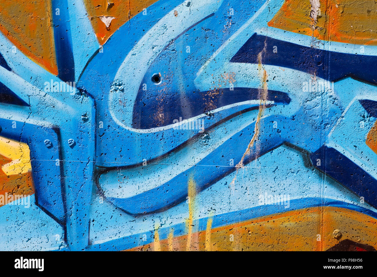 Arte En La Calle El Segmento De Un Graffiti Urbano En La Pared