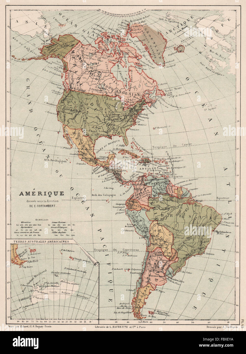 Mapa Antiguo De America Del Norte Ano1888 Images