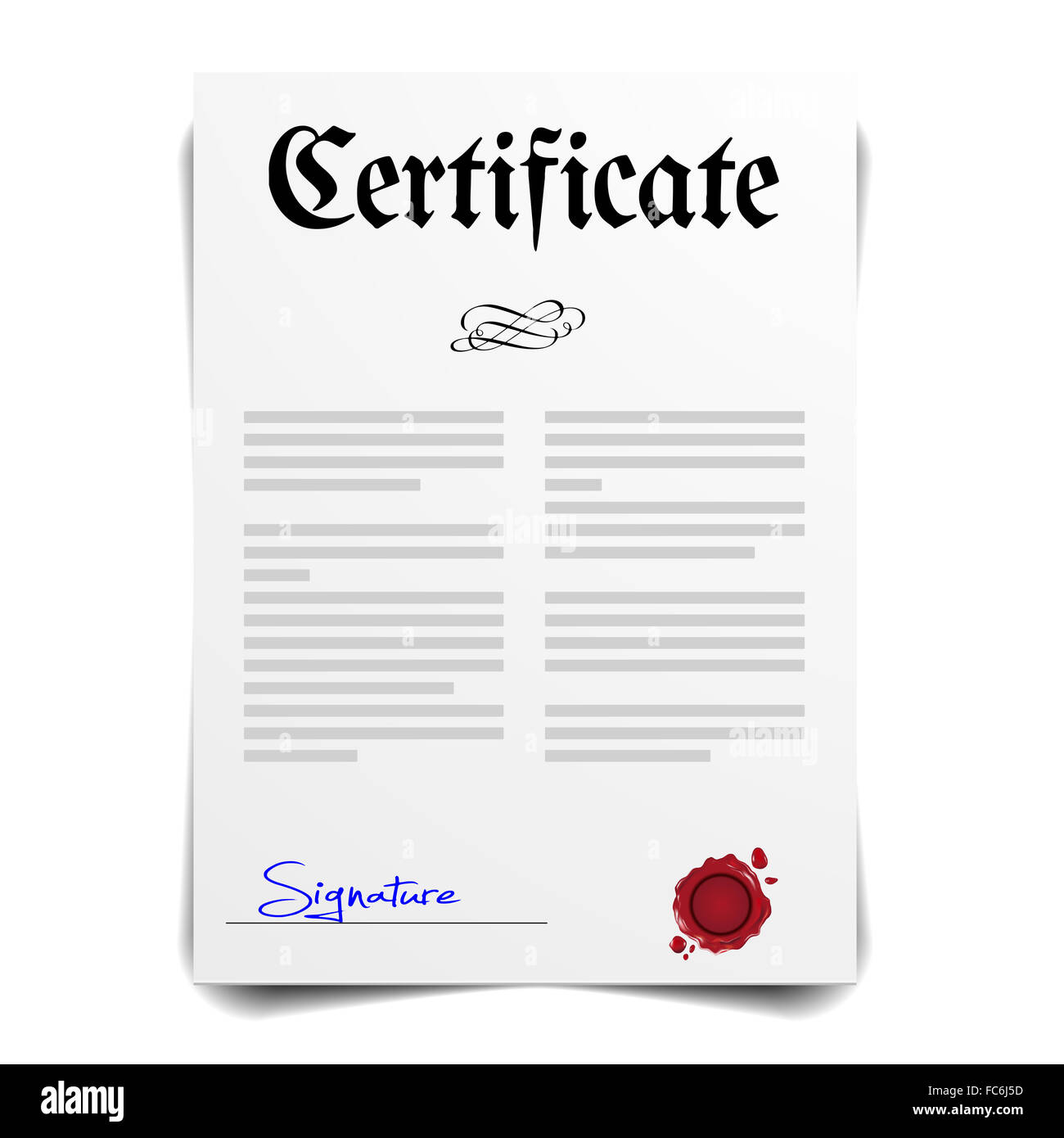 Carta De Certificado Imágenes Recortadas De Stock Alamy