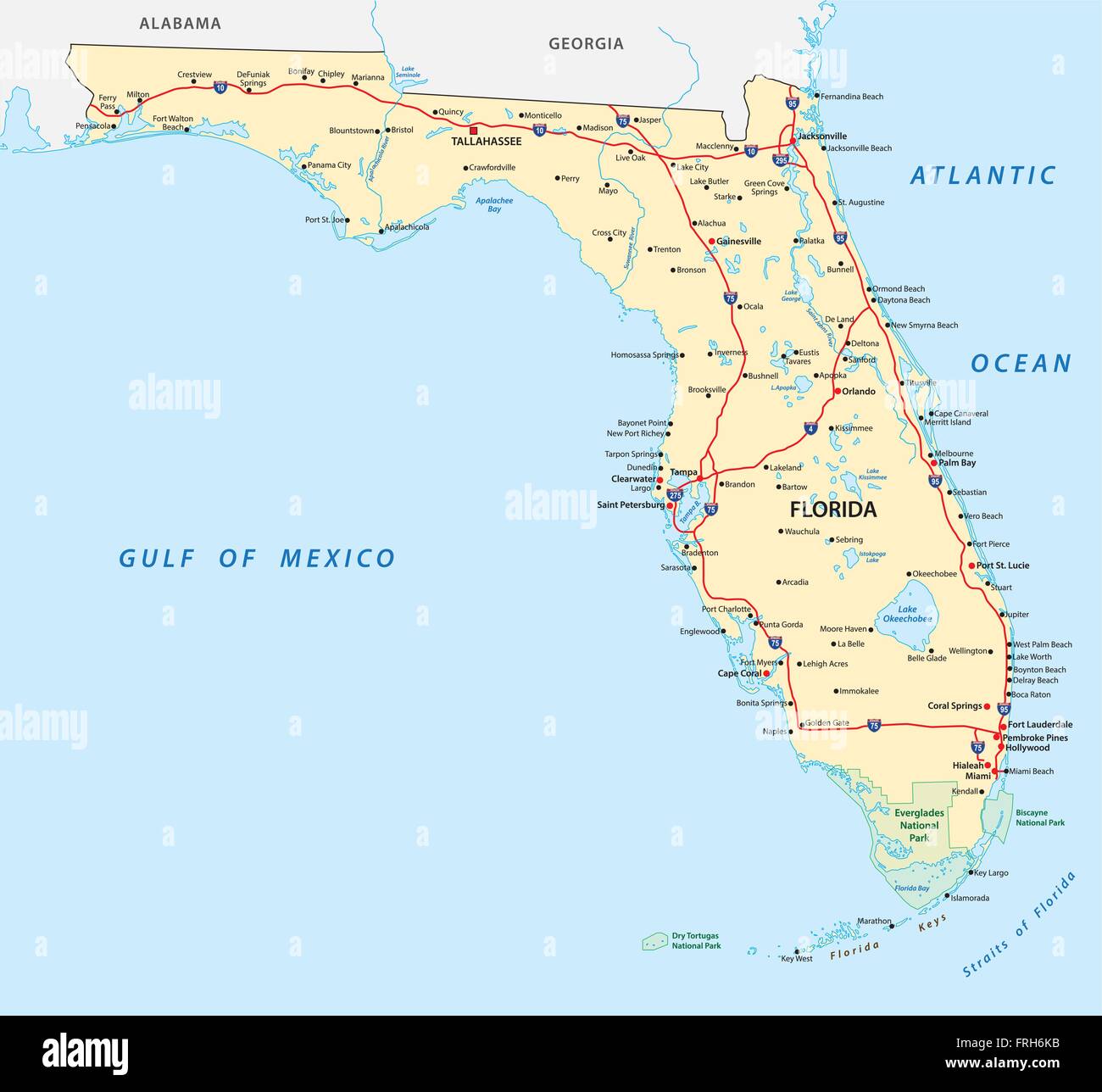 Mapa Del Condado De Florida
