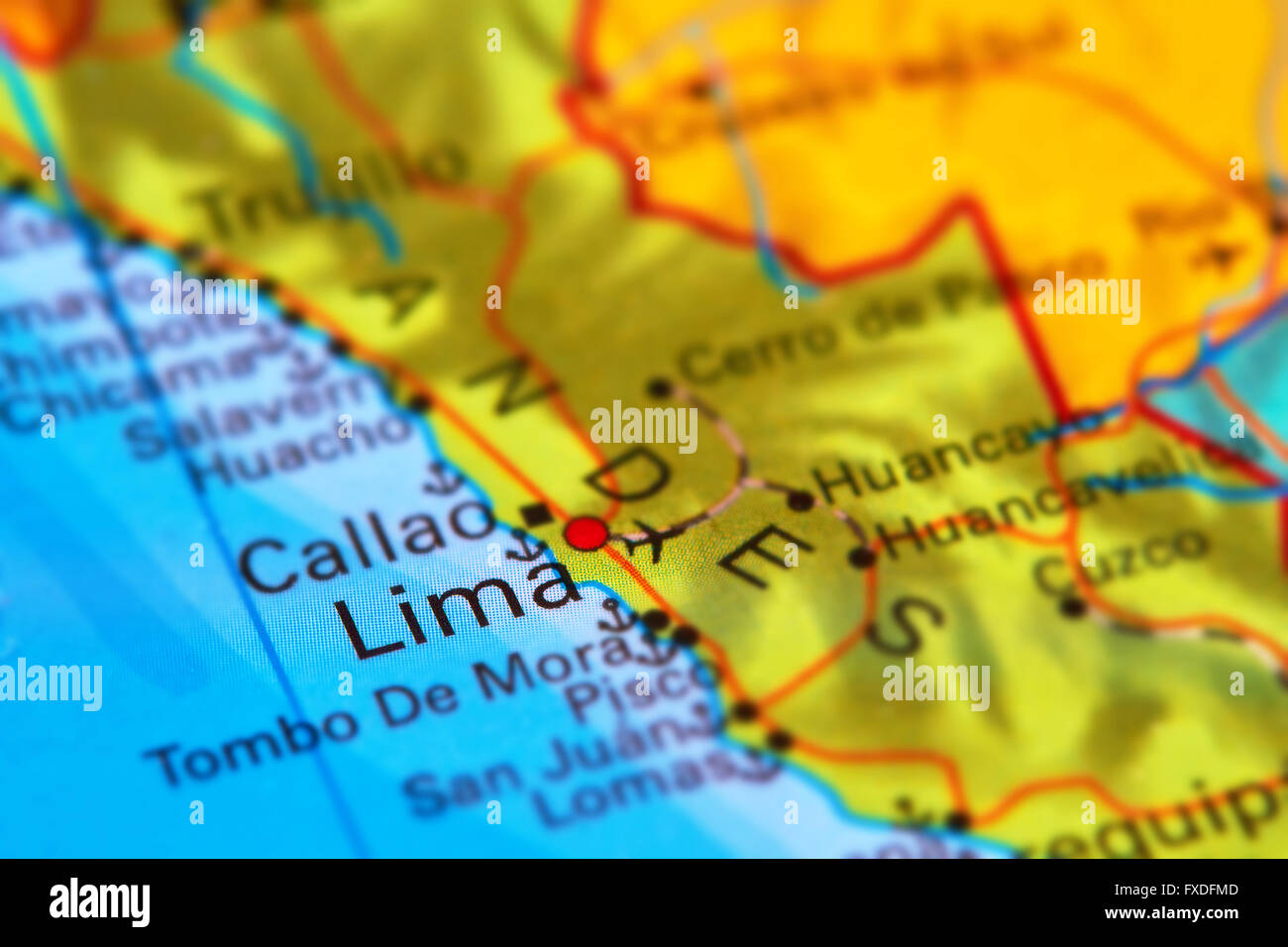 Lima map Fotos e Imágenes de stock - Alamy