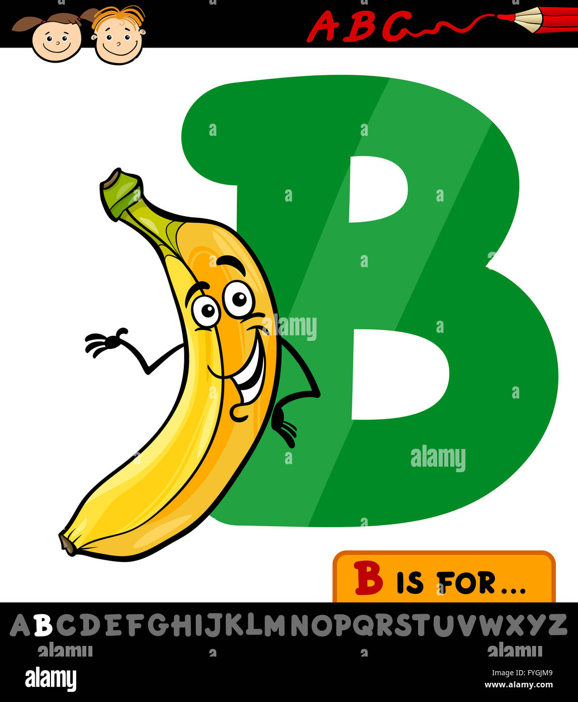 la-letra-b-con-pl-tano-cartoon-ilustraci-n-fotograf-a-de-stock-alamy