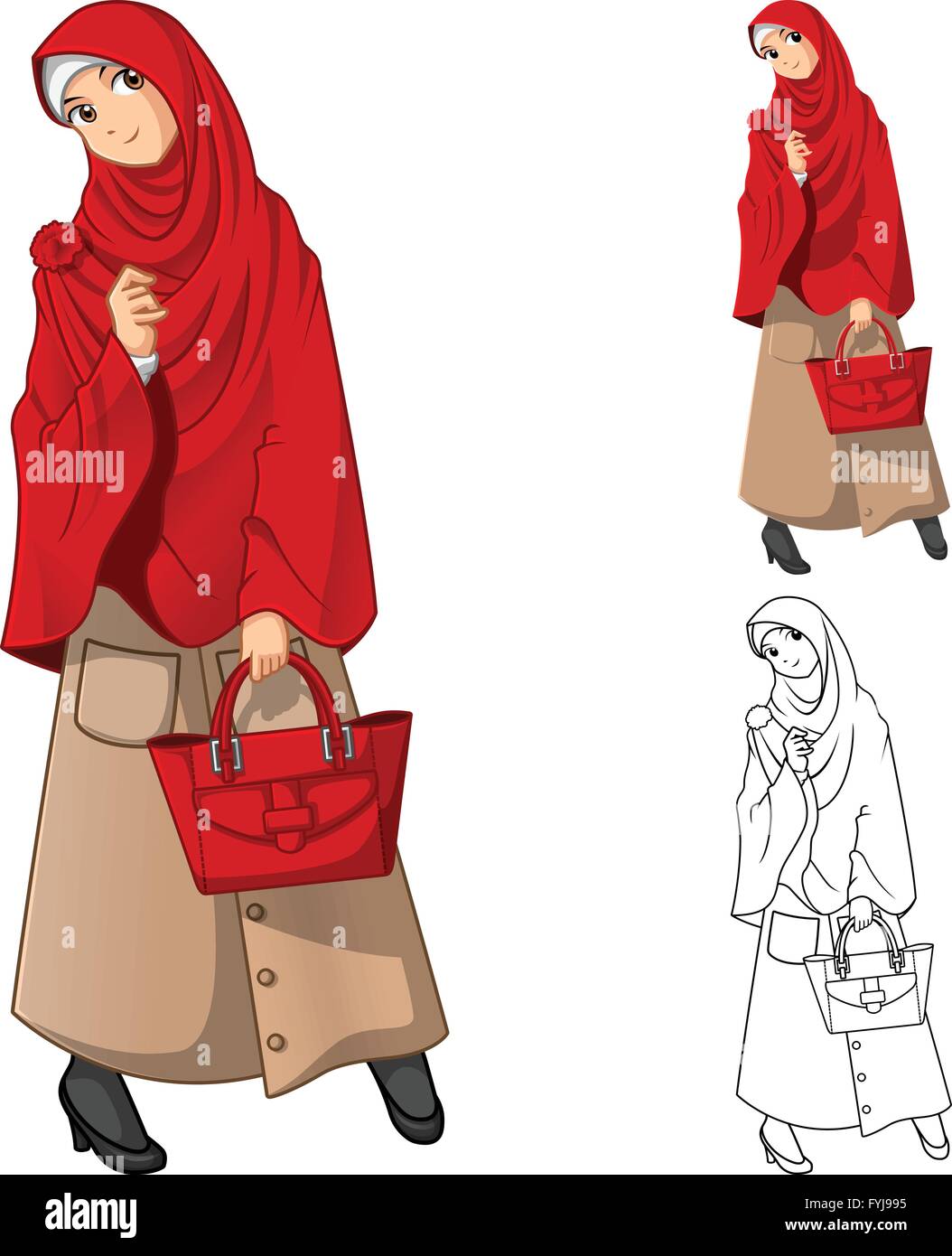 Cartoon Asian Woman Wearing Dress Imágenes Vectoriales De Stock Alamy