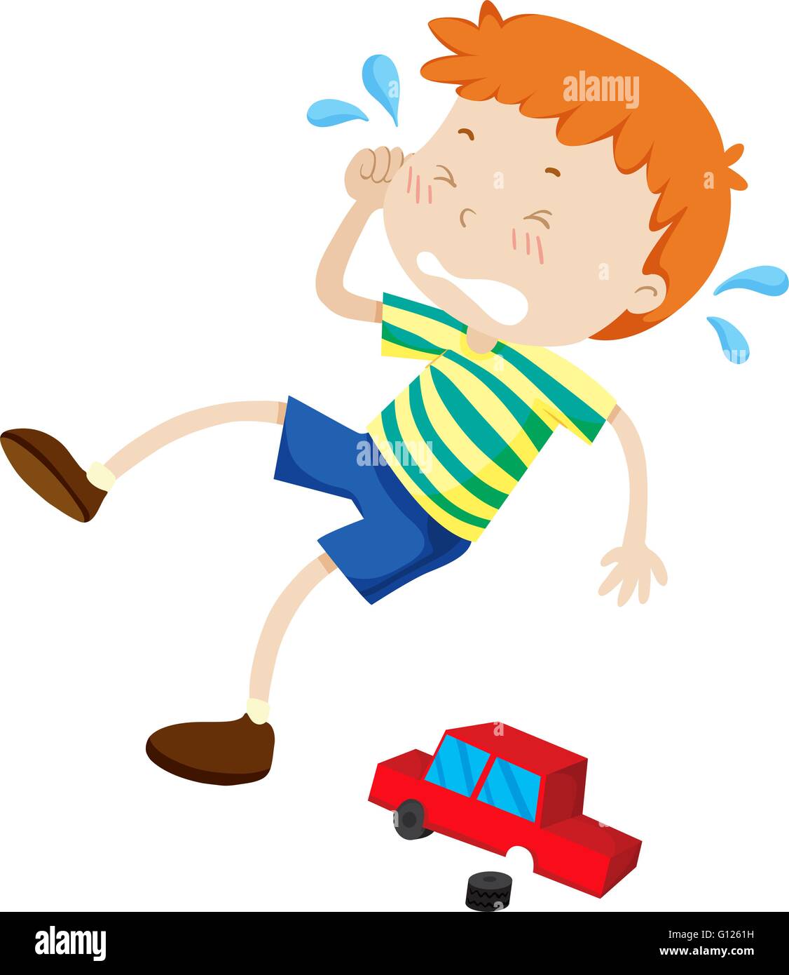 Niño llorando porque de juguete roto ilustración Imagen Vector de stock ... Niño llorando porque de juguete roto ilustración Imagen Vector de stock ...
