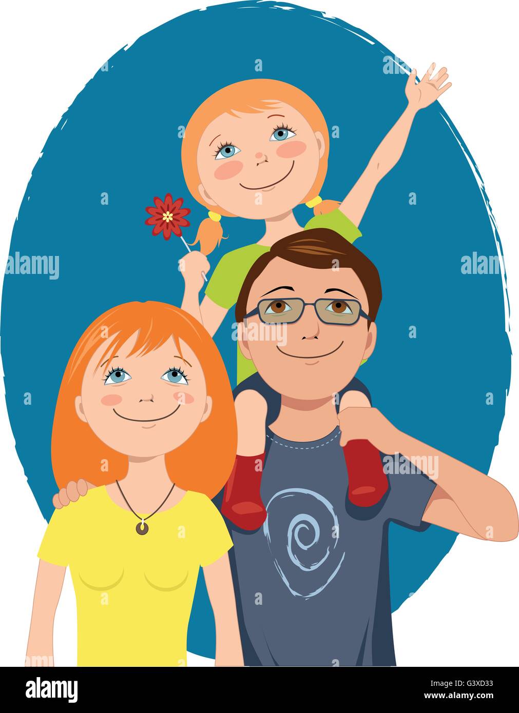 Ilustraci N Vectorial De Caricatura Familia Feliz Familia Encima | The ... Ilustraci N Vectorial De Caricatura Familia Feliz Familia Encima | The ...