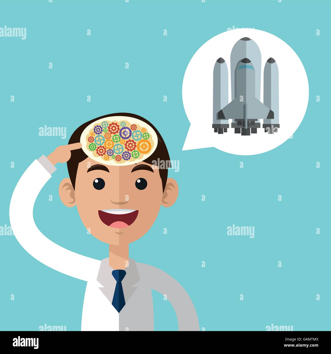 La Ciencia Del Diseño Colorido Ilustración Icono De Dibujos Animados