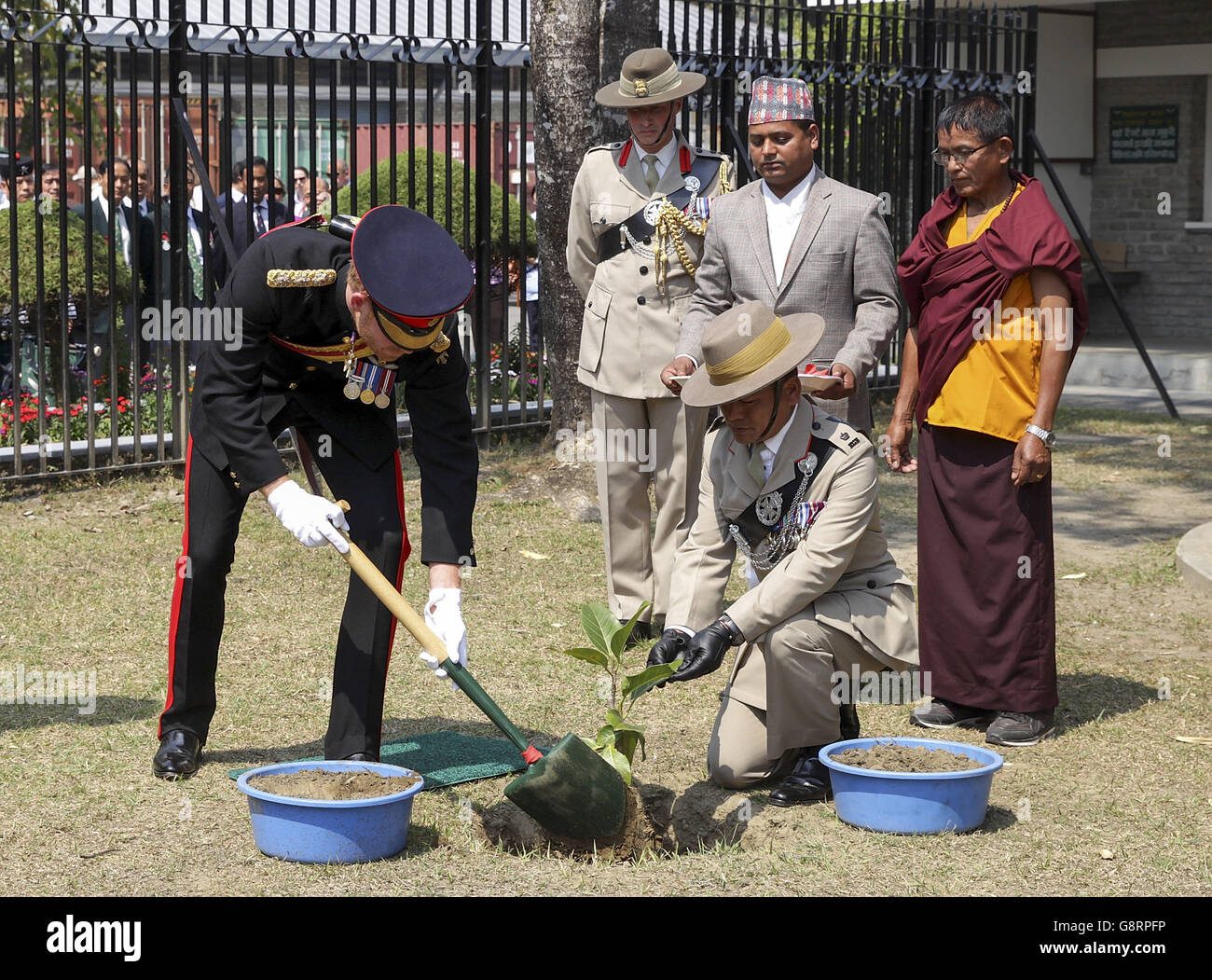 El Príncipe Harry Planta Un árbol Para Soldados Gurkha Caídos En El