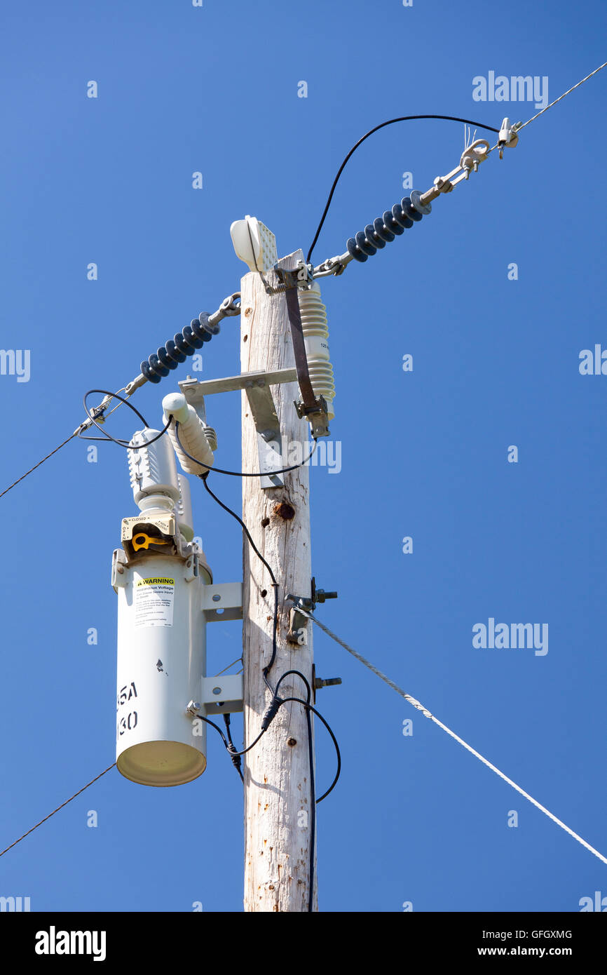 Poste Del Transformador Eléctrico