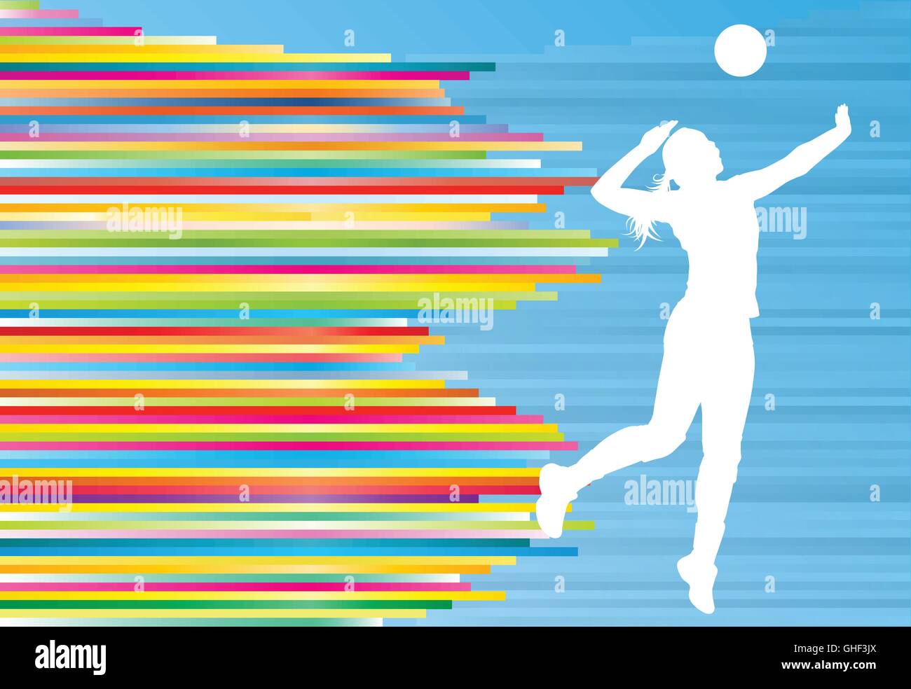 Silueta De Jugador De Voleibol Fotografías E Imágenes De Alta