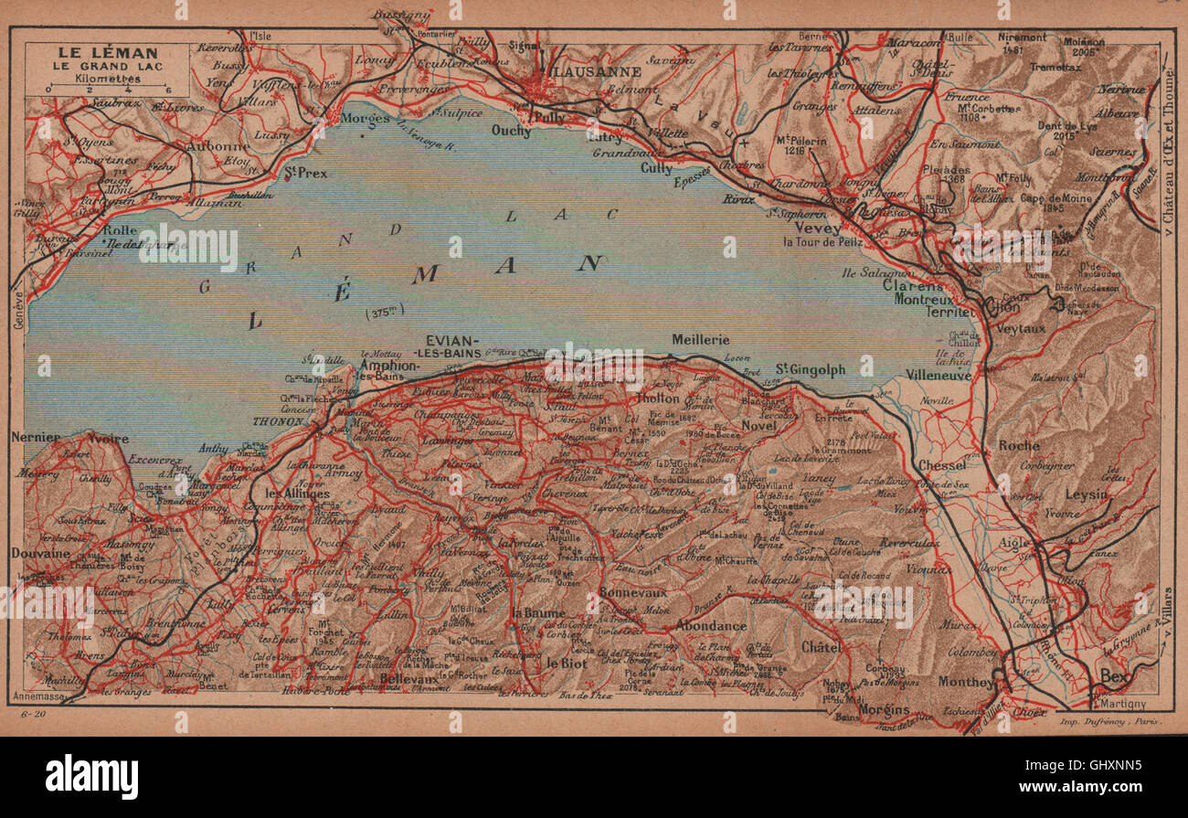 Mapa De Lac Leman