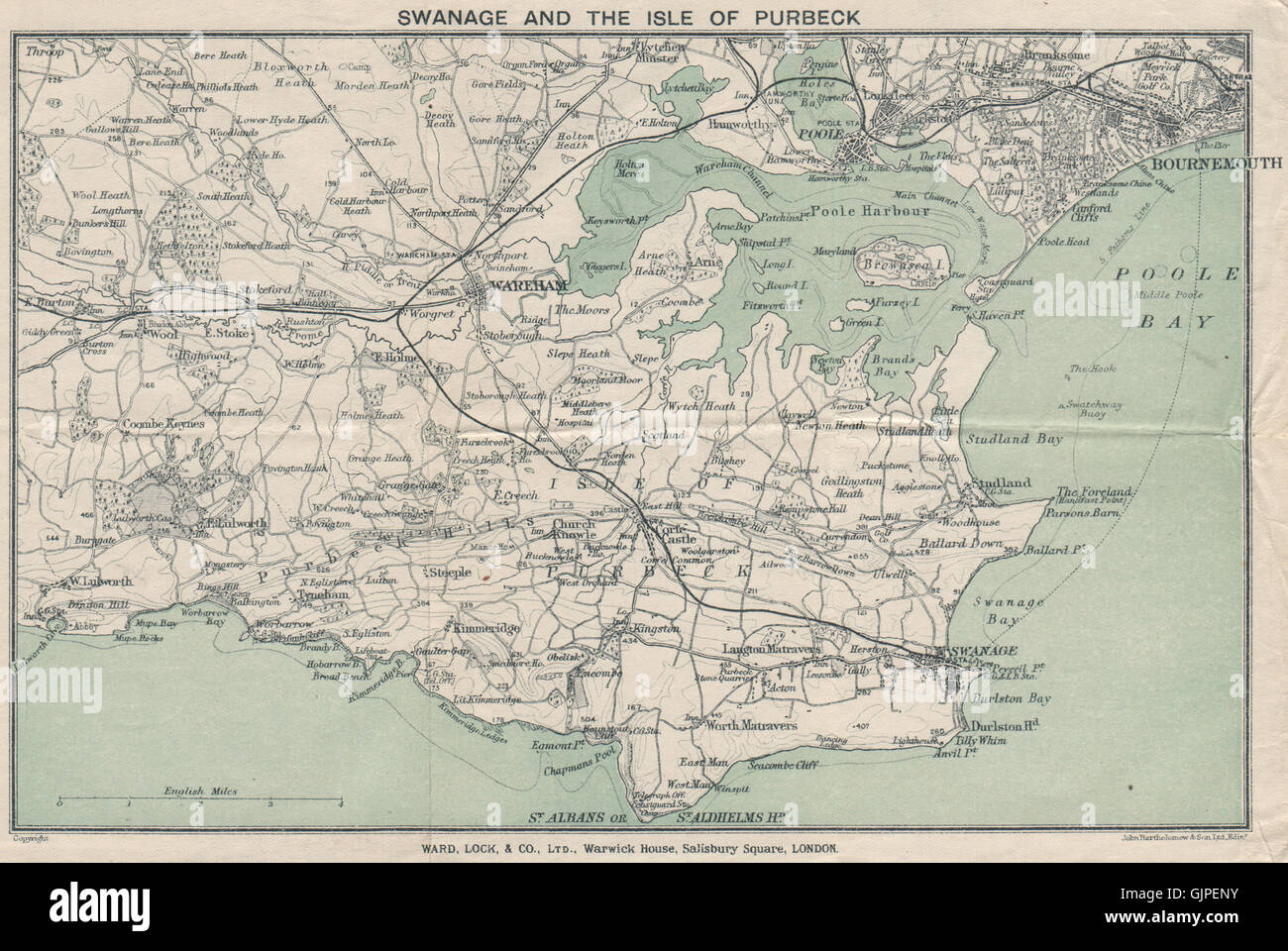 Mapa de la isla de purbeck fotografías e imágenes de alta resolución ...