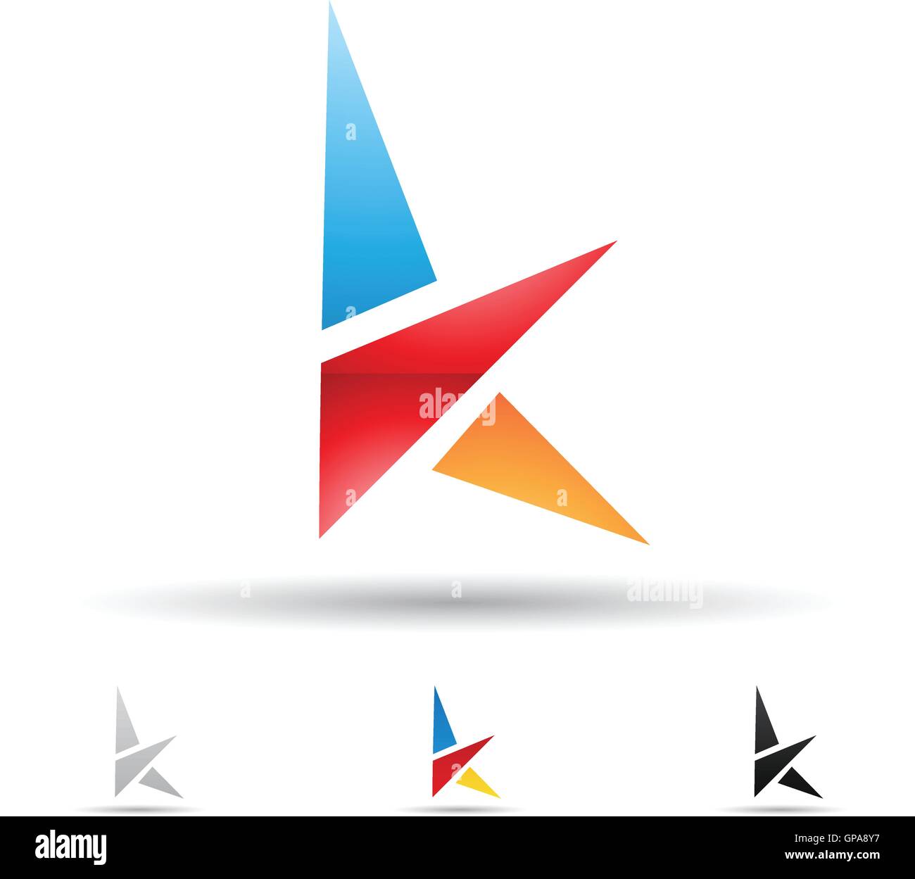 ilustraci-n-vectorial-de-iconos-abstracta-basada-en-la-letra-k-imagen