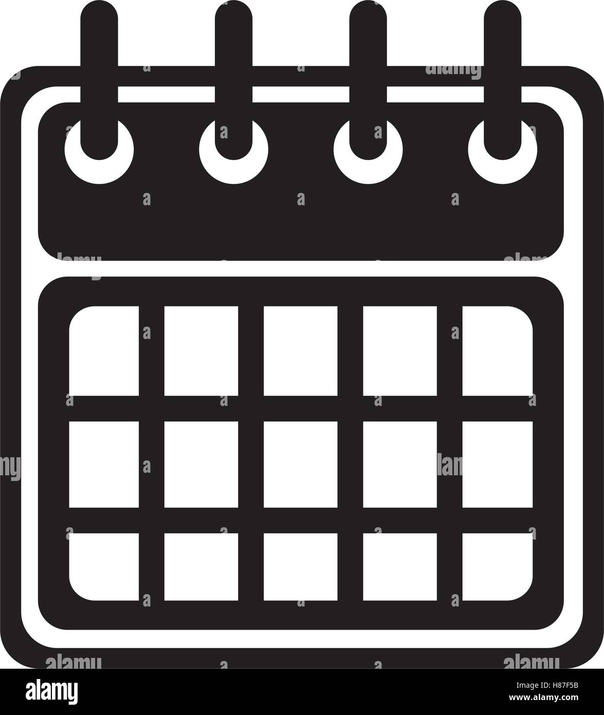 Icono De Calendario En Blanco