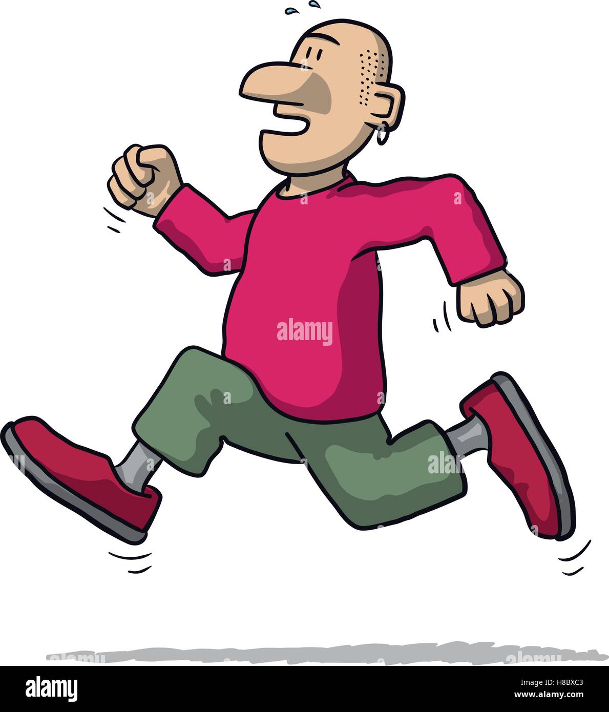 Ilustración De Un Hombre Corriendo Imagen Vector De Stock Alamy