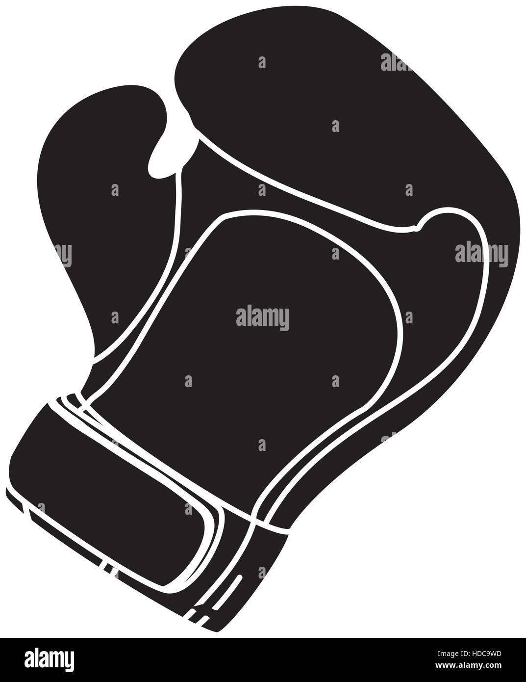 Vector De Silueta De Guante De Boxeo