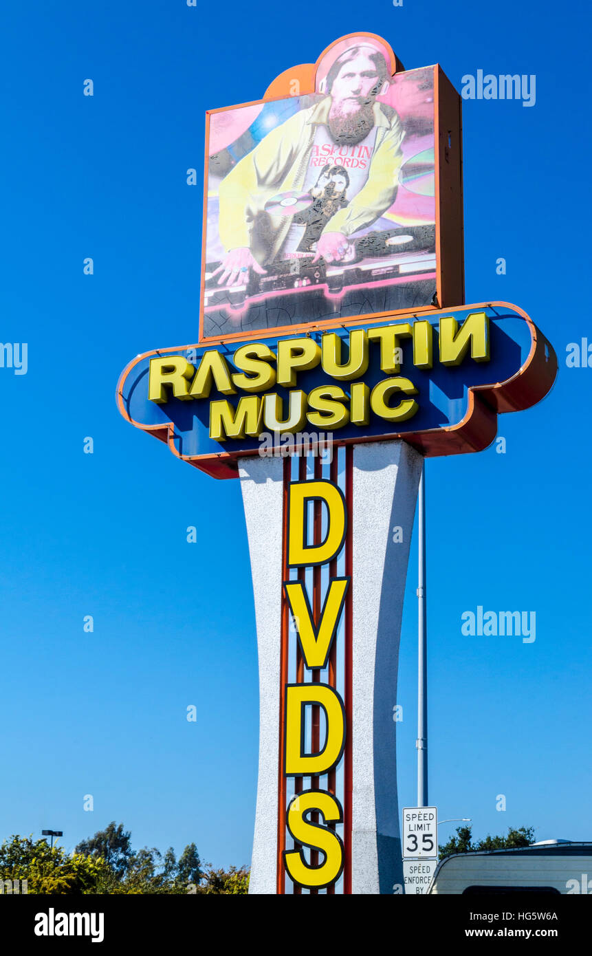 Rasputin music store en San Leandro, California, un área de la Bahía de ...
