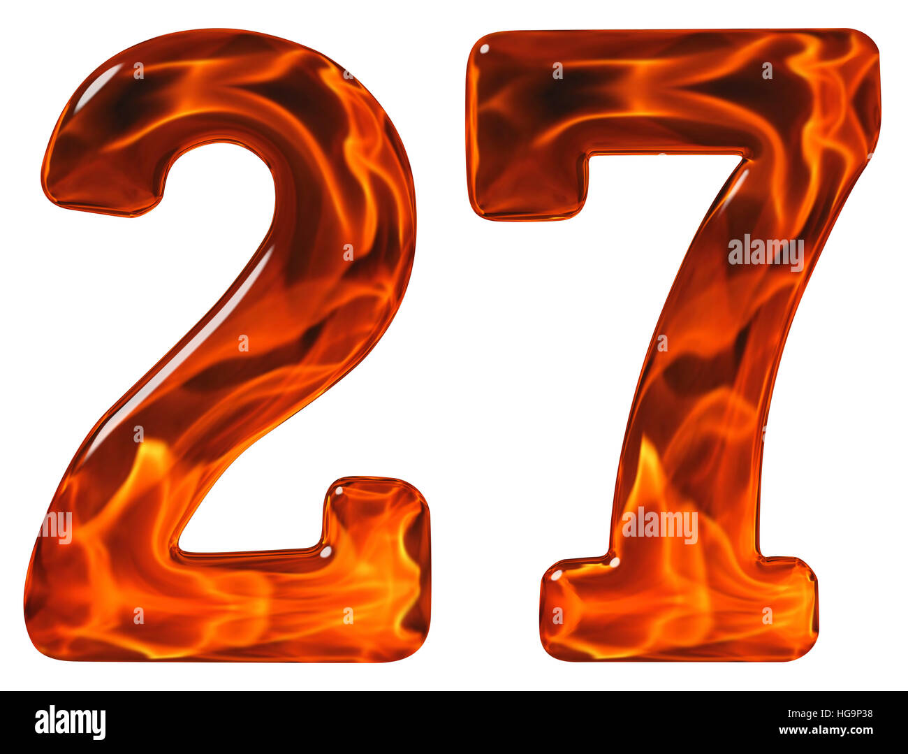27, 27, numeral, imitaciones de vidrio y un fuego llameante, aislado ... 27, 27, numeral, imitaciones de vidrio y un fuego llameante, aislado ...