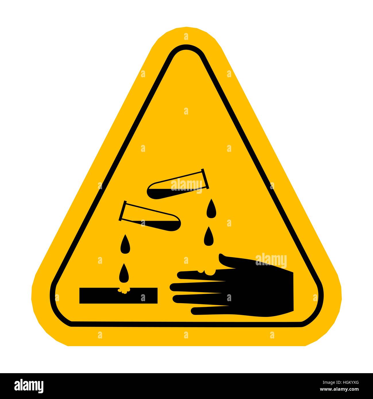 Signo de sustancia corrosiva Imágenes recortadas de stock - Alamy