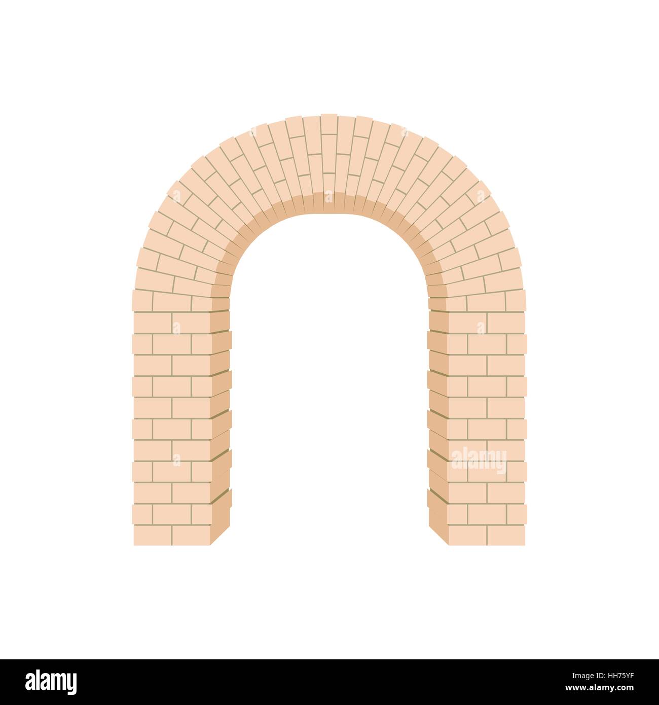 Arco De Ladrillos El Icono De Estilo De Dibujos Animados Imagen Vector