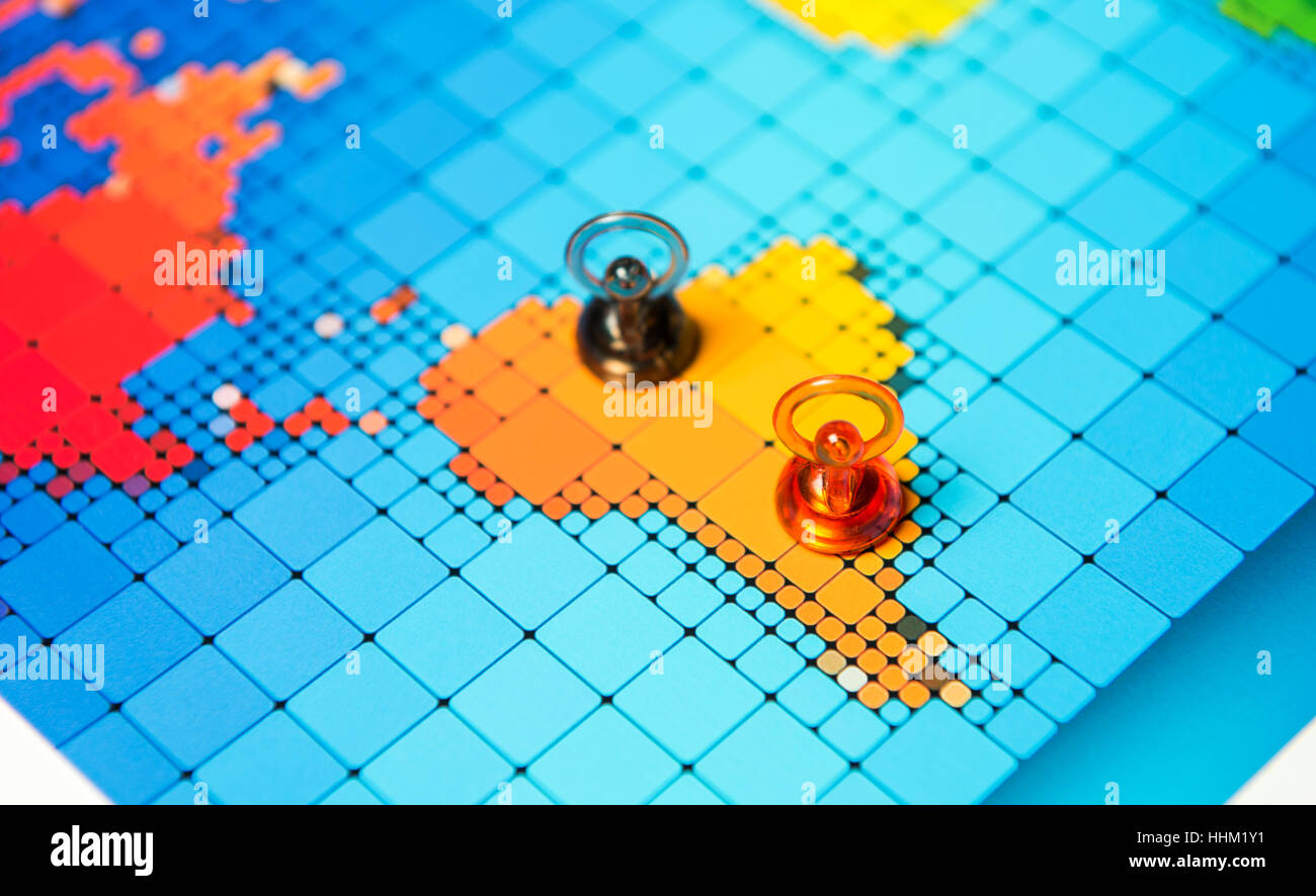 Mapa De Los Estados Unidos Con Chincheta