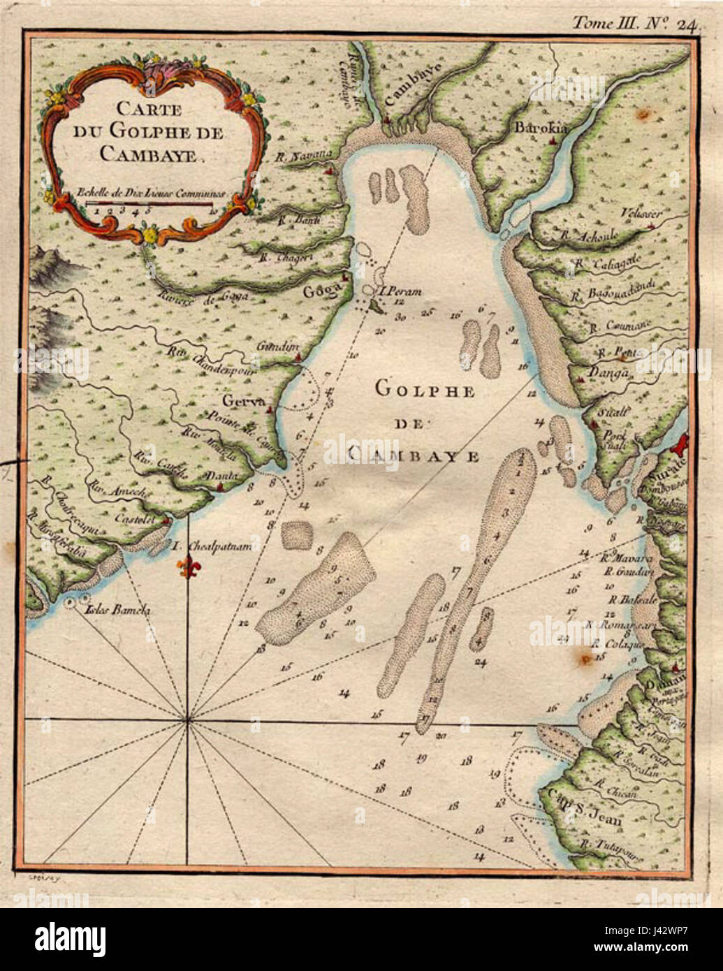 Mapa Do Golfo De Cambay