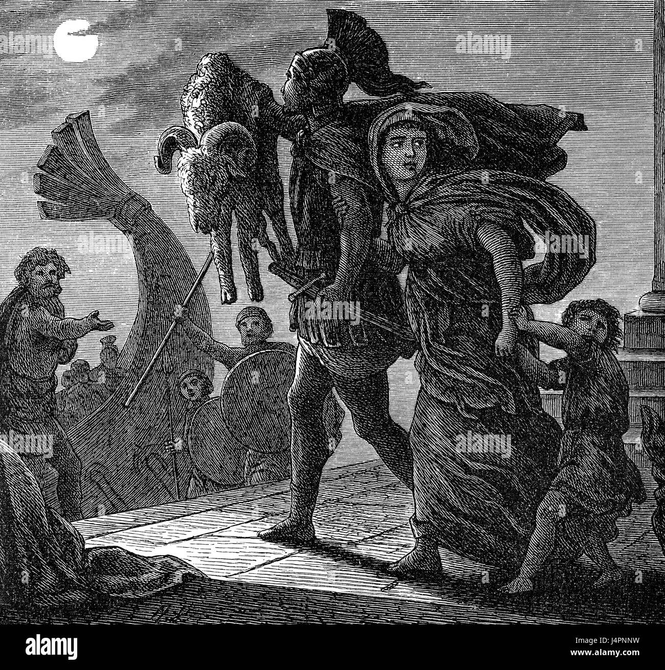 Mitología Griega De Teseo Y Aegeus Ilustración De Stock 45 Off