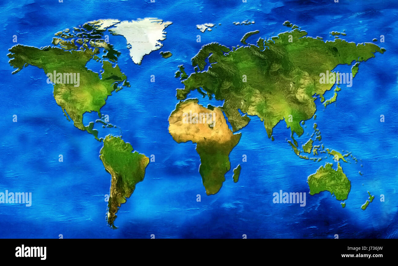 Mapa Del Planeta Tierra