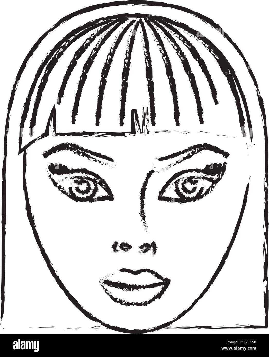 Icono De Mujer De Dibujos Animados Imagen Vector De Stock Alamy