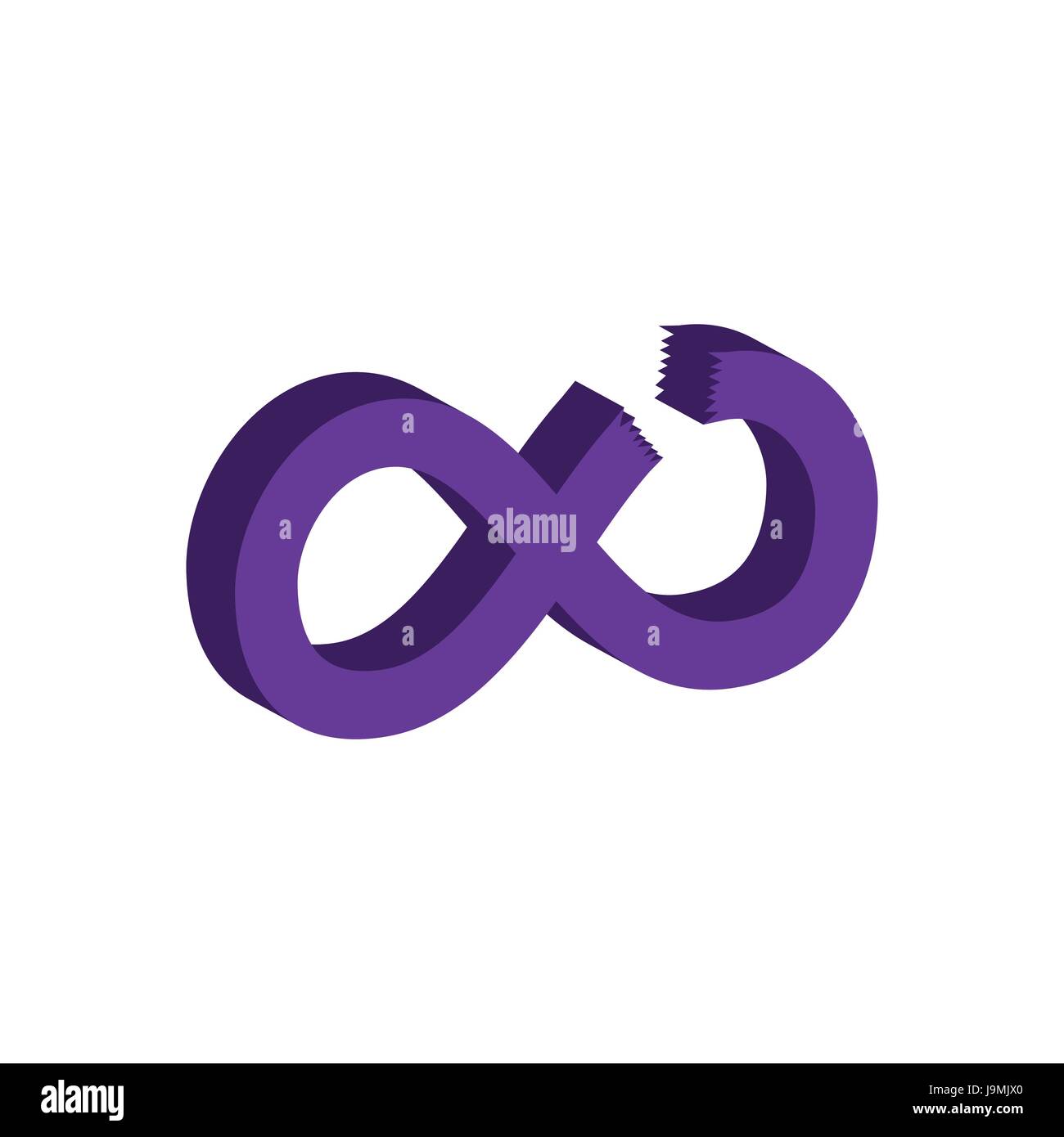 Símbolo Infinito En Blanco Imágenes Vectoriales De Stock Alamy