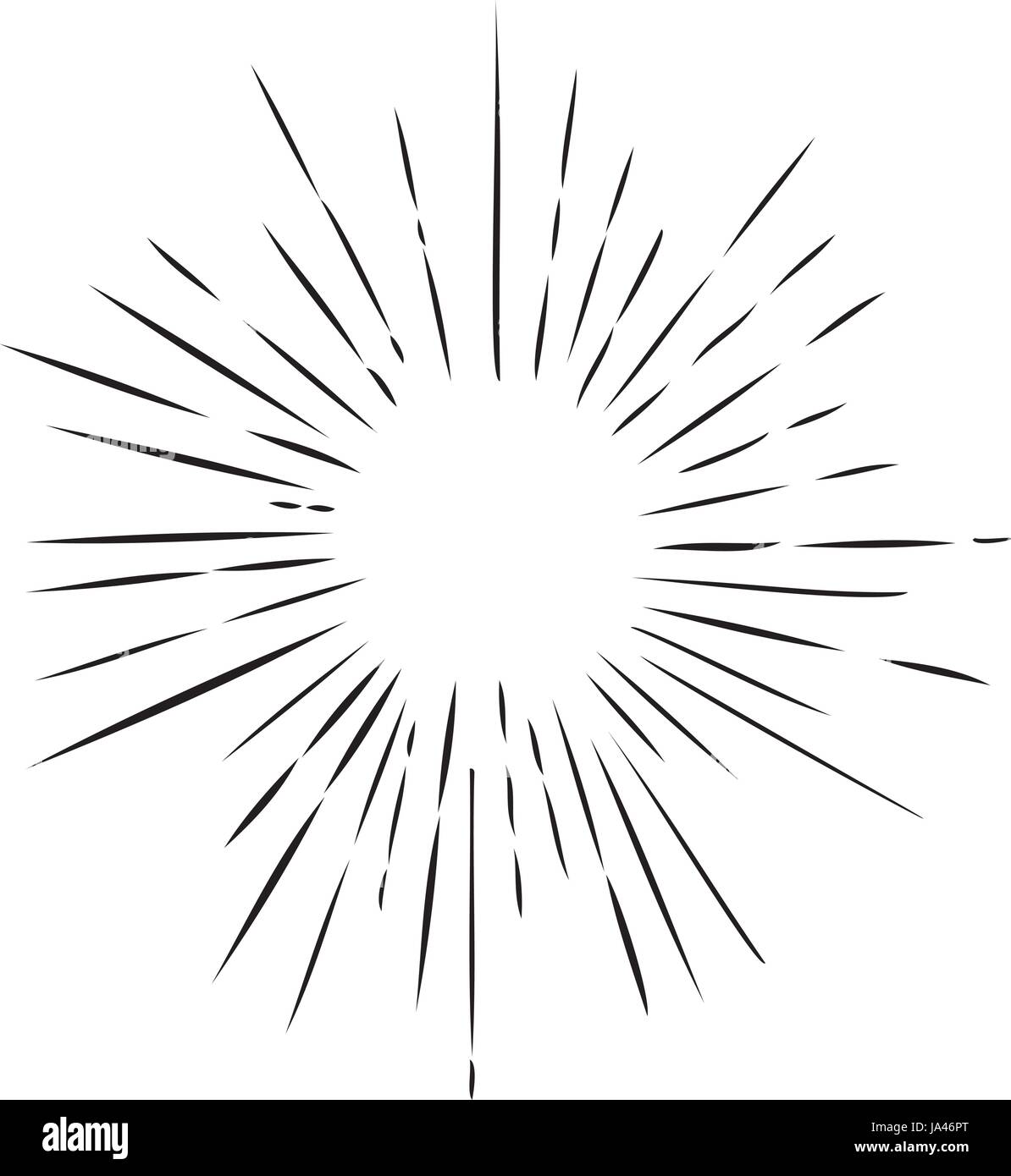 Vector De Rayos De Sol Negro