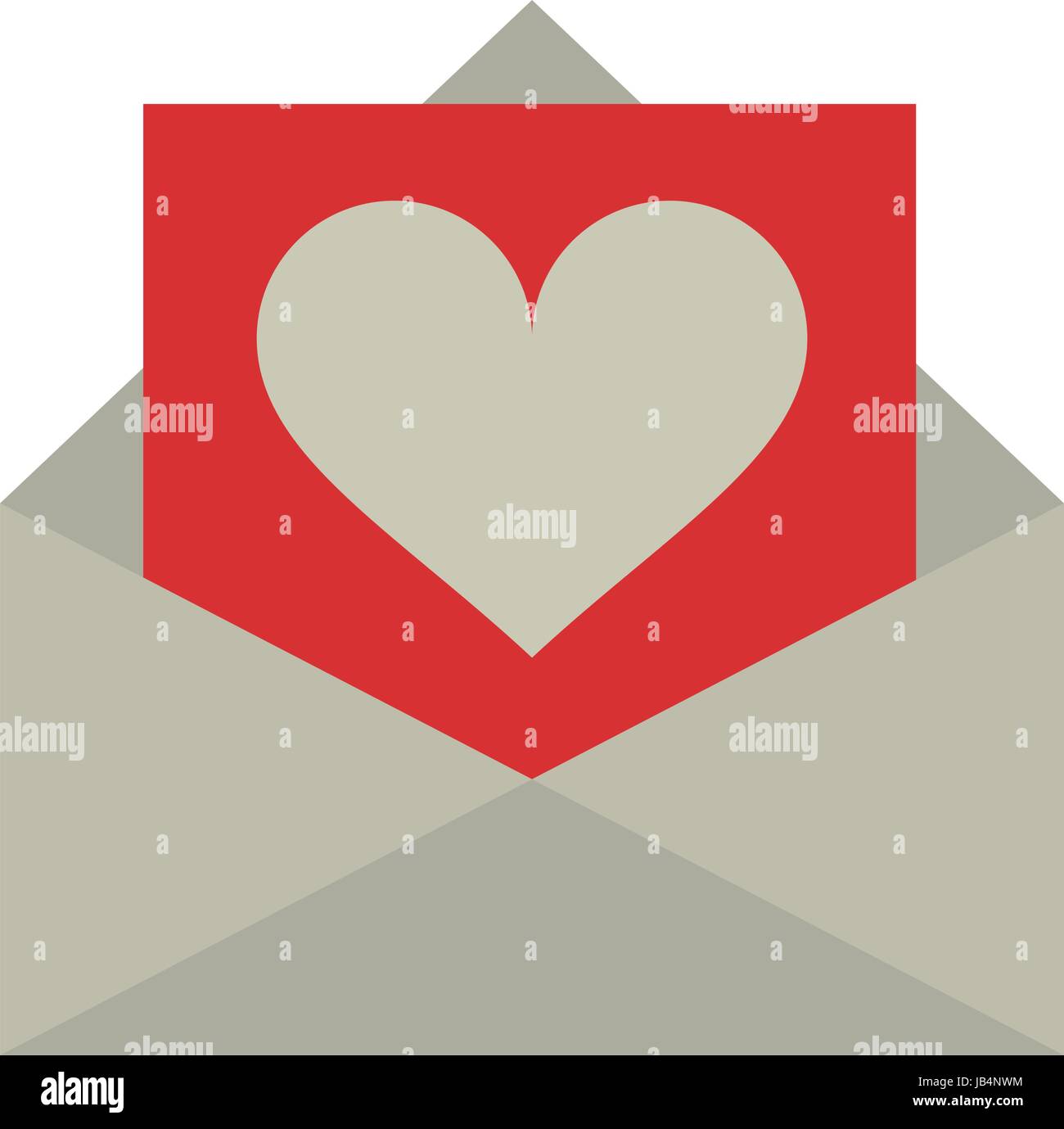 Carta De Corazón Ilustración Plana Imagen Vector De Stock Alamy