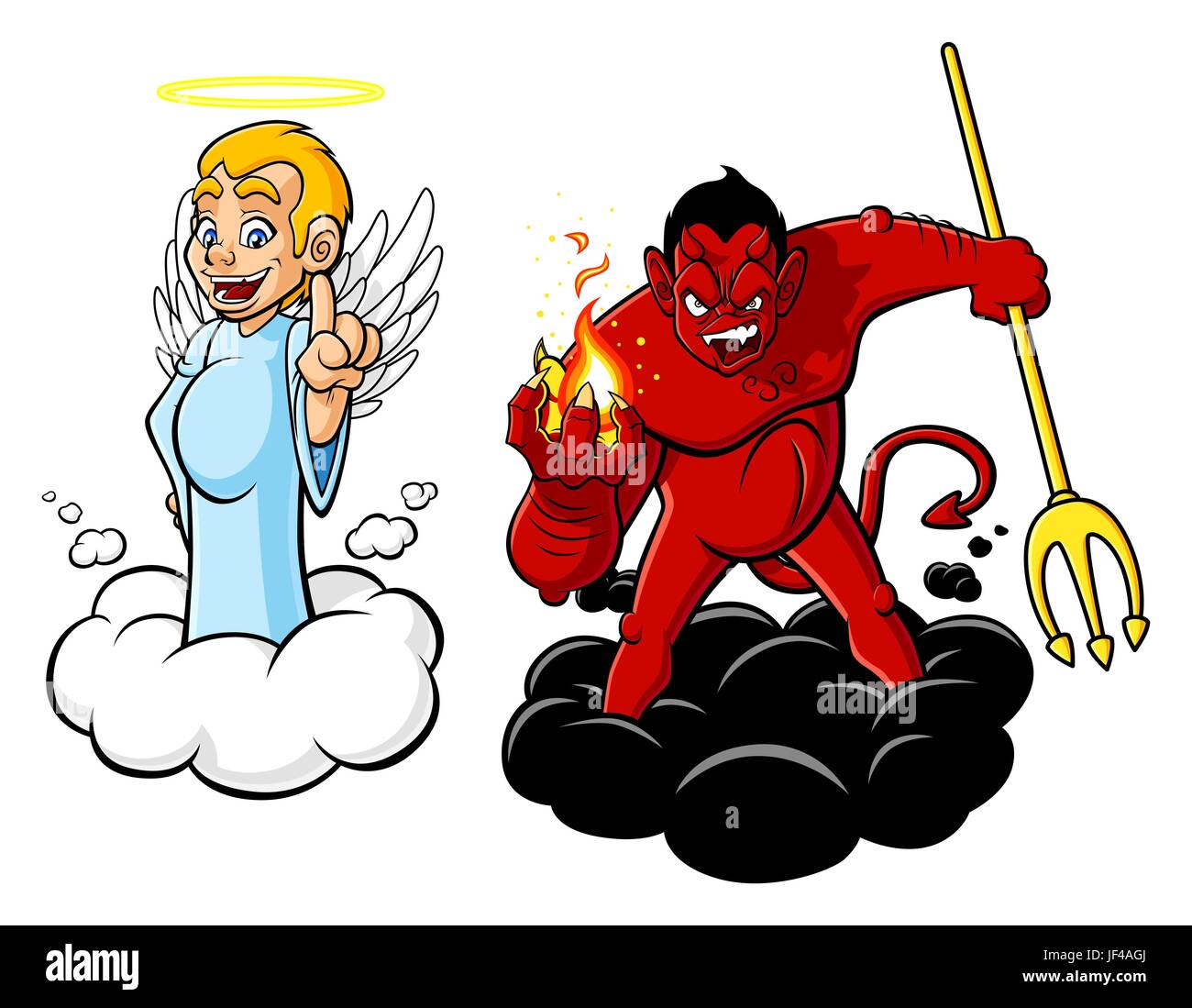 Dibujos De Angeles Buenos Y Malos