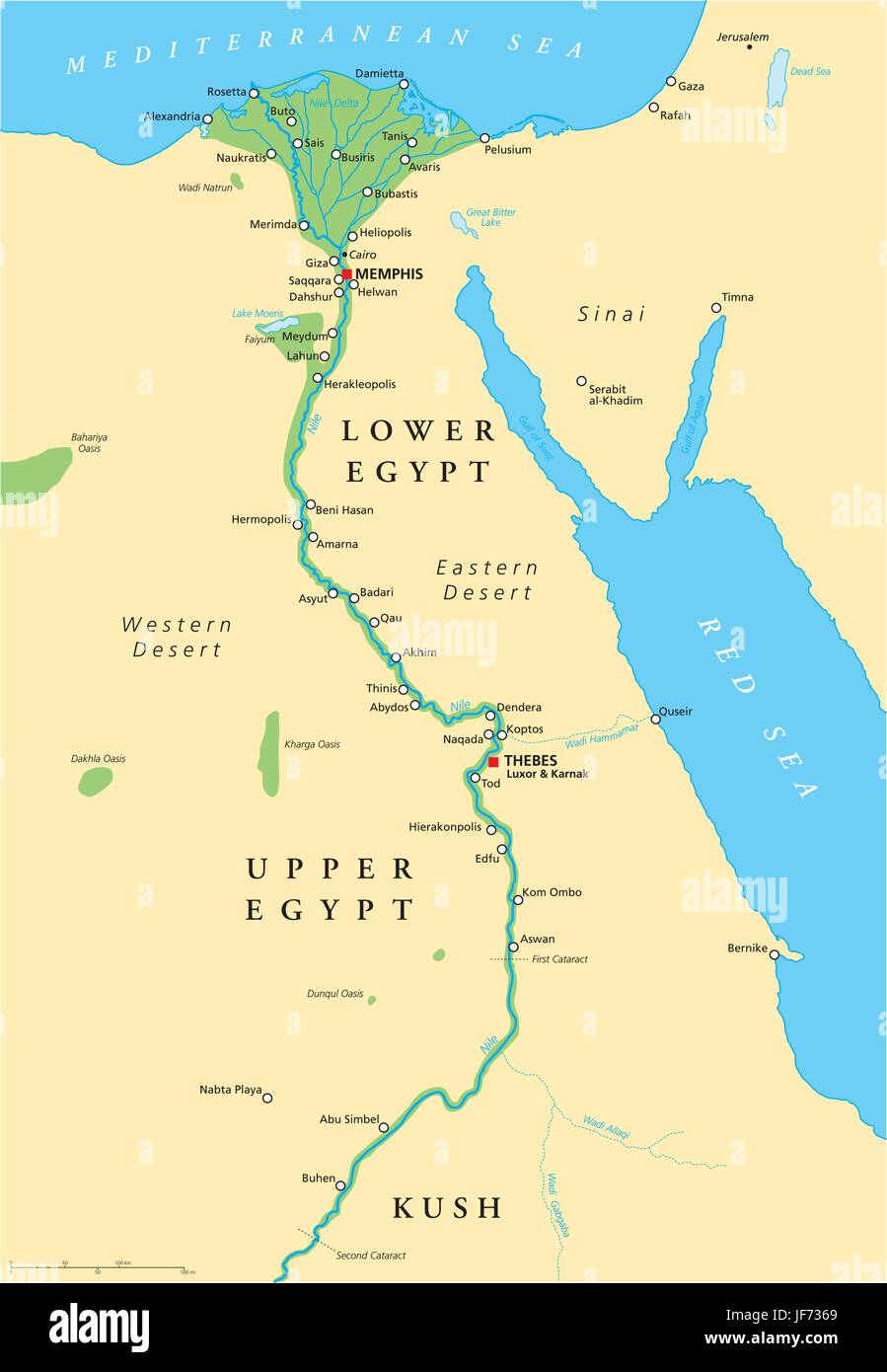 Mapa Del Rio Nilo Del Antiguo Egipto