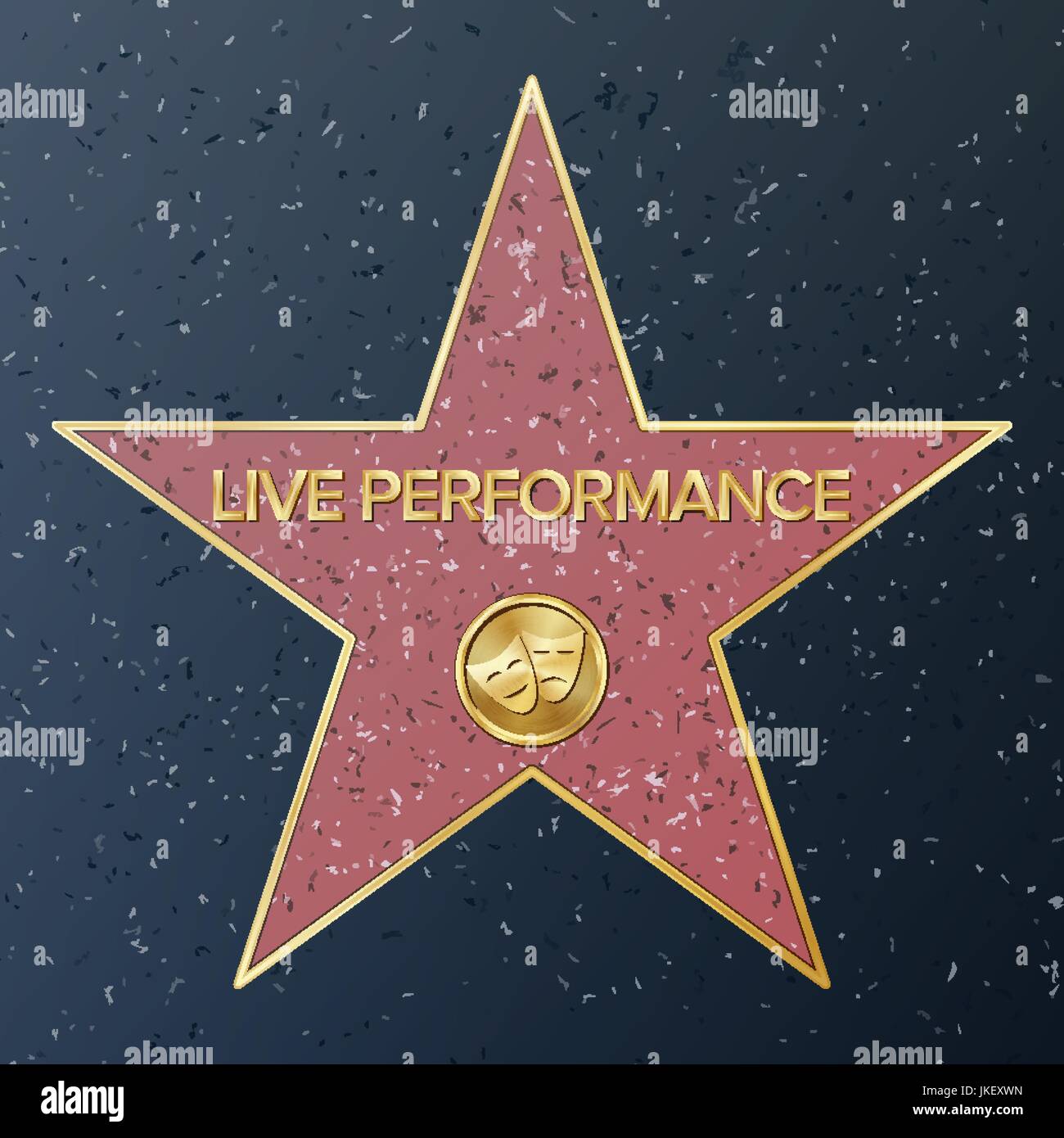 Vector De Estrella Del Paseo De La Fama De Hollywood