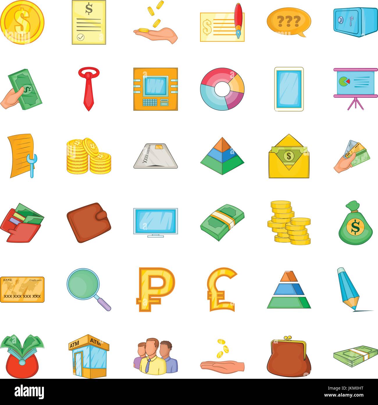 Conjunto De Iconos De Contabilidad Estilo De Dibujos Animados Vector ... Conjunto De Iconos De Contabilidad Estilo De Dibujos Animados Vector ...