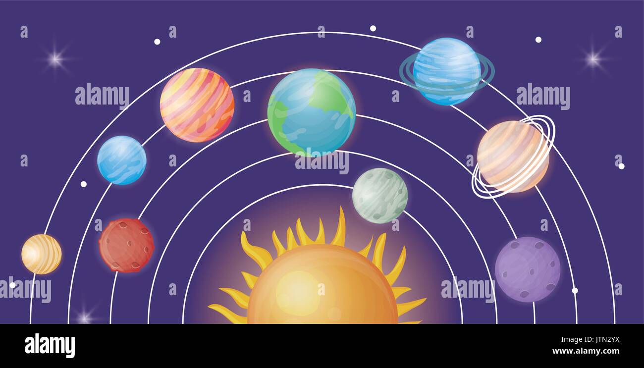 El diseño del sistema solar Imagen Vector de stock - Alamy El diseño del sistema solar Imagen Vector de stock - Alamy