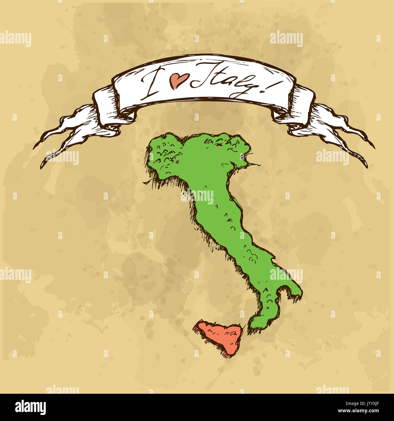 Arte Vectorial Dibujo Mapa De Italia Mapa De Italia Mapas Ilustrados ...