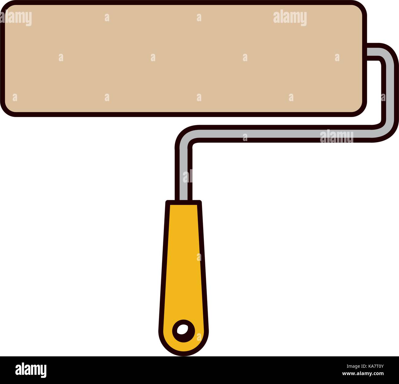 Silueta De Rodillo De Pintura